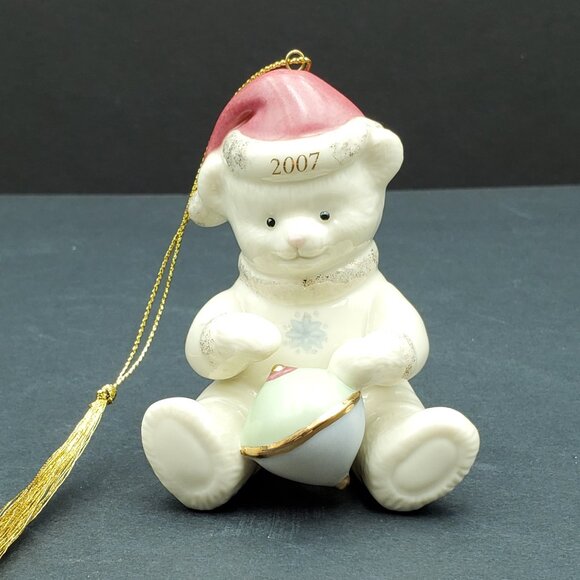 Lenox | Holiday | Lenox 207 Teddy Bear Ornament Santa Bear With Top ...